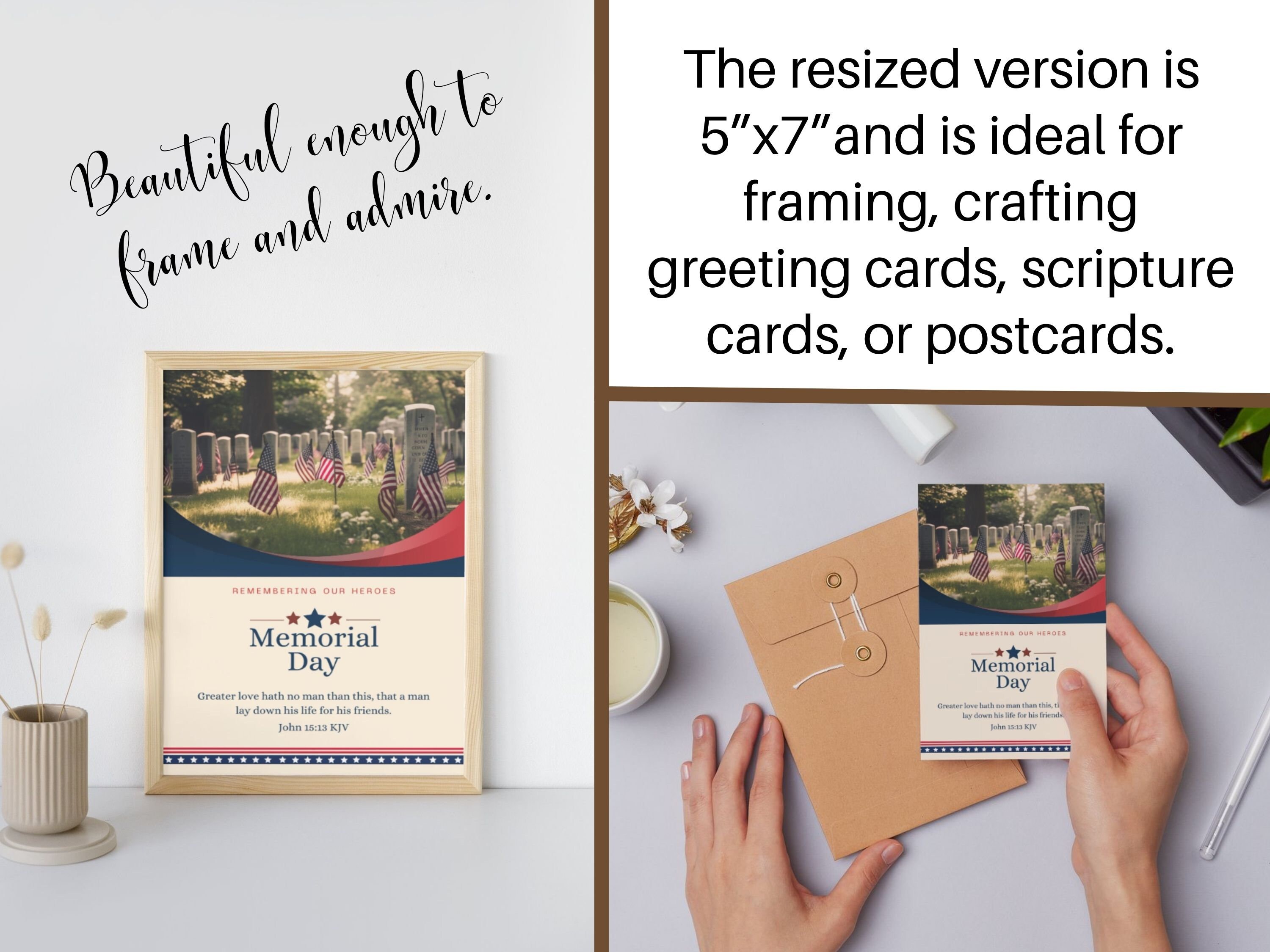 Memorial Day Church Bulletin Cover Worship Service Event Program ...