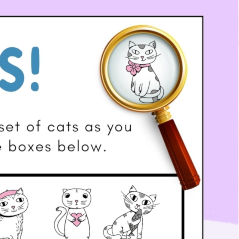 Cat Lover's I Spy Fun Games, I Spy for Kids Printable Fun Puzzles ...
