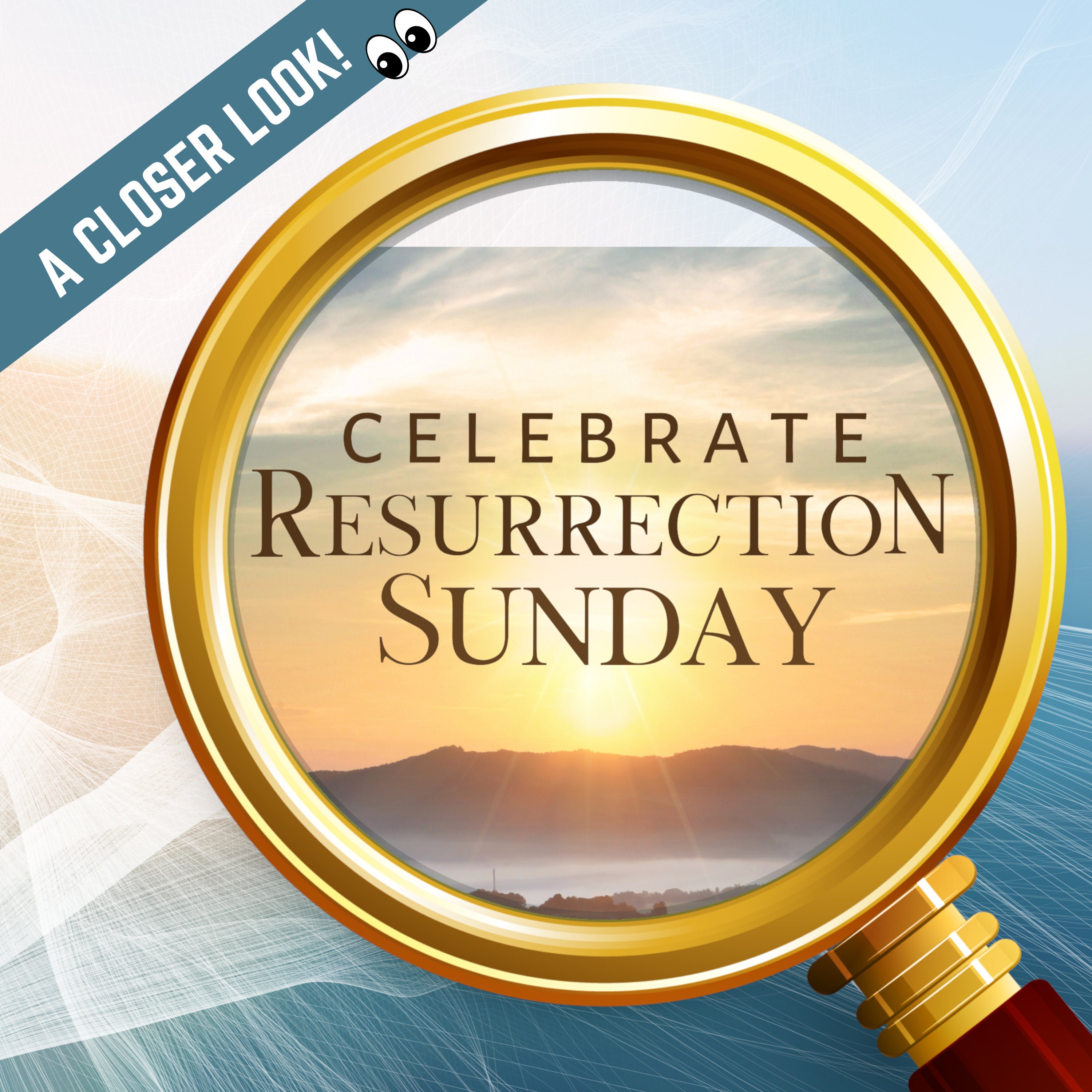 Easter Worship Church Bulletin Art Cover, Celebrate Resurrection Sunday ...