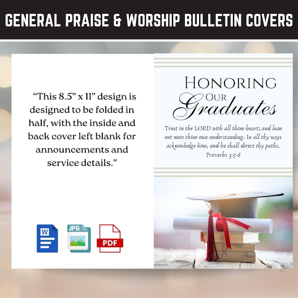 Graduation Bulletin Cover - Etsy