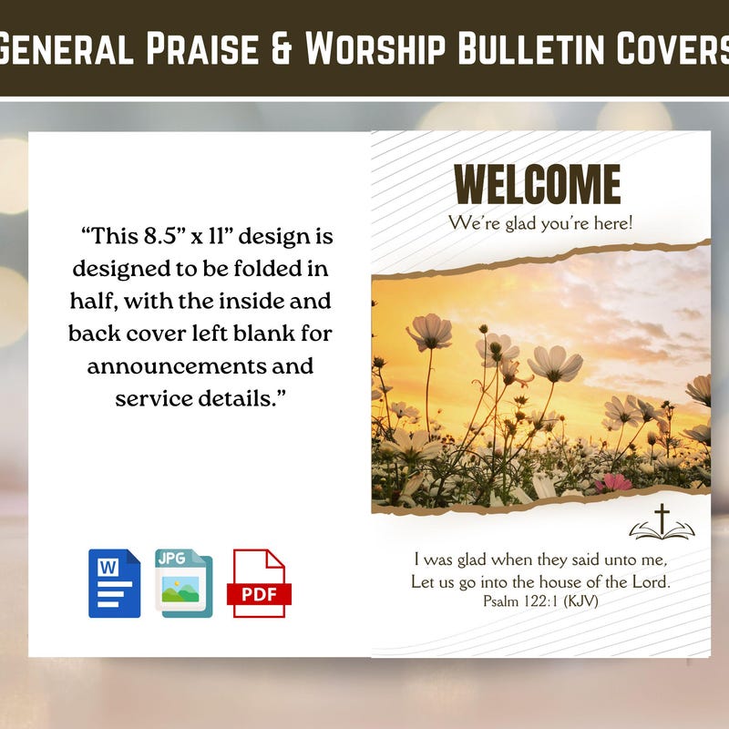 Summer Church Bulletin Cover - Etsy