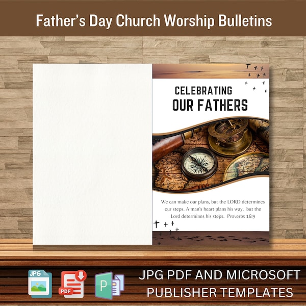 Fathers Day Church Bulletin - Etsy