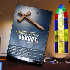 Printable Homecoming Sunday Church Bulletin Cover, Honoring Past ...
