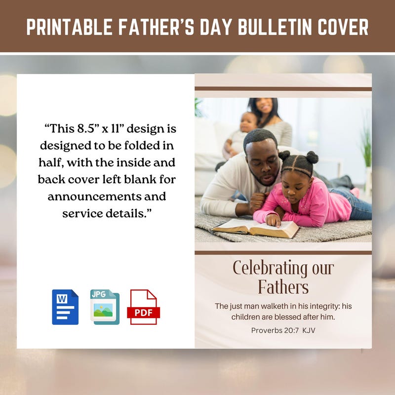 Fathers Day Bulletin Cover - Etsy