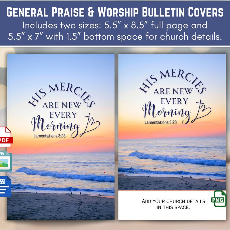 Summer Church Bulletin Cover - Etsy