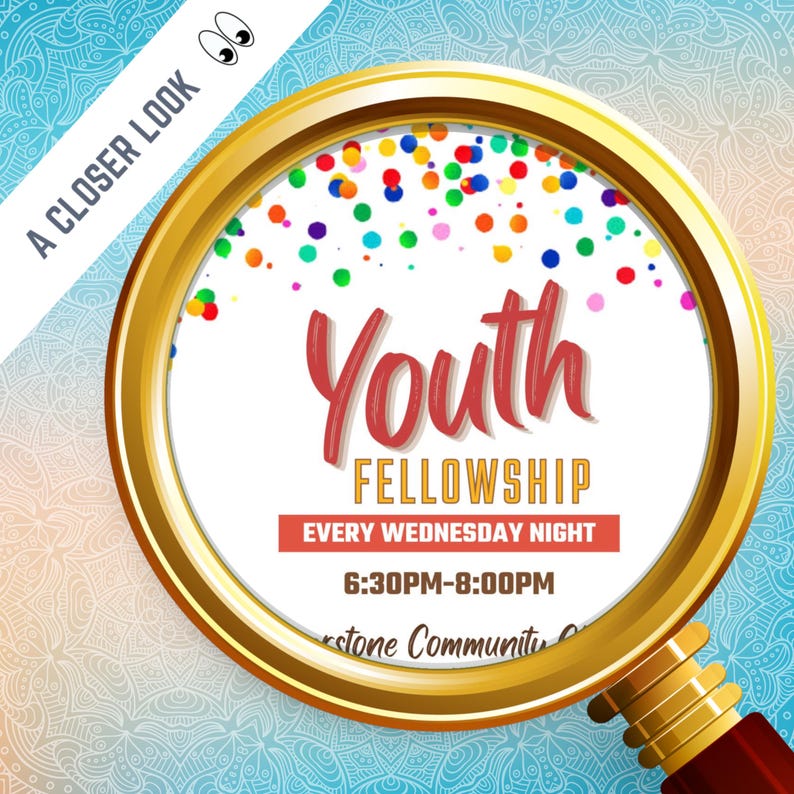 Weekly Youth Fellowship Bundle Printable Promotion Templates, Flyer ...
