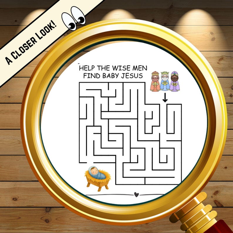 Christmas Bible Activity Page for Kids – Birth of Jesus | Children’s ...