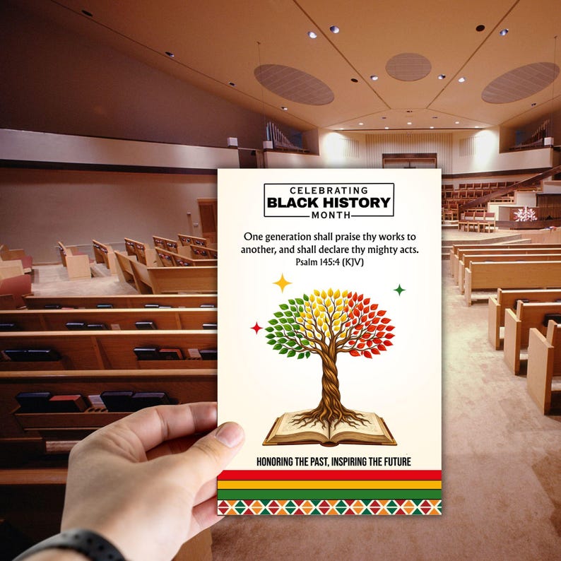 Printable Celebrating Black History Month Church Bulletin Cover for ...