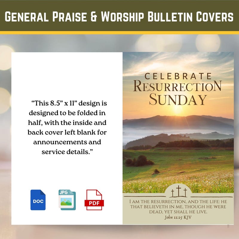 Resurrection Sunday Bulletin Cover - Etsy