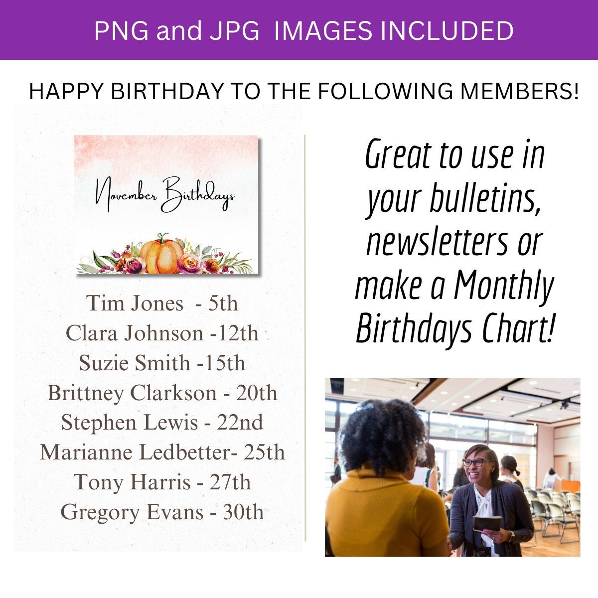 Christian Clipart Features This Month's Birthdays for Each Month of the ...