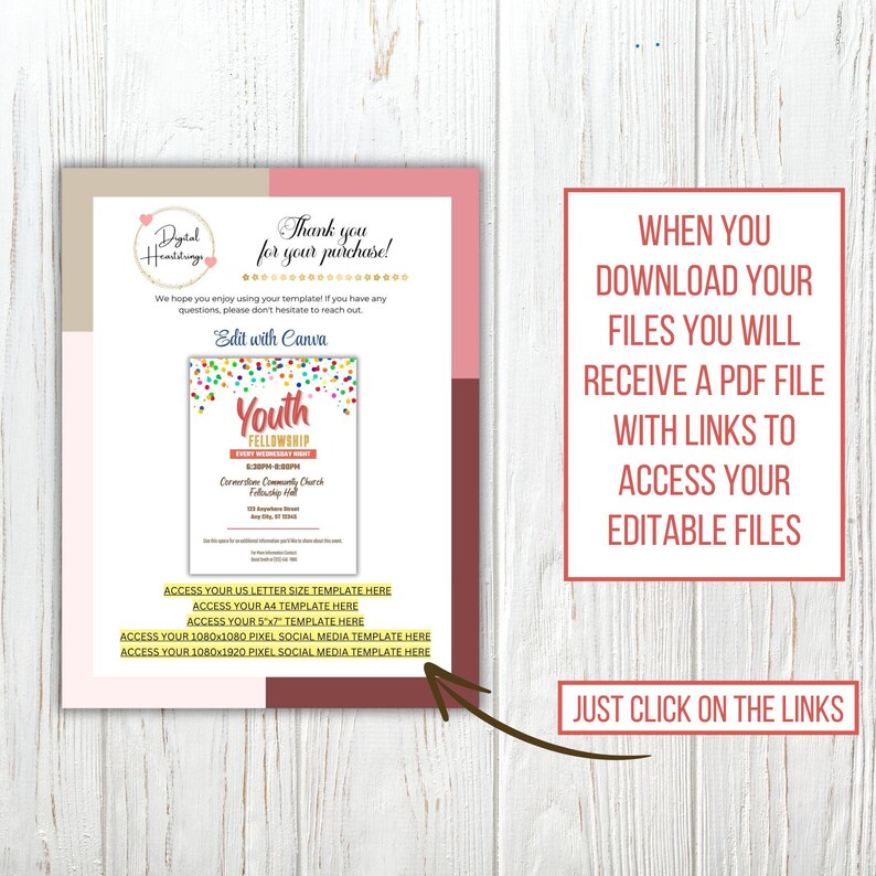 Weekly Youth Fellowship Bundle Printable Promotion Templates, Flyer ...