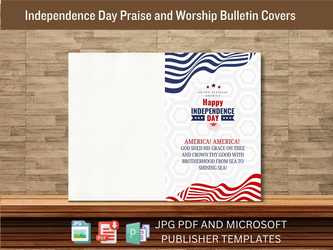 Independence Day July 4th America the Beautiful Patriotic Church ...