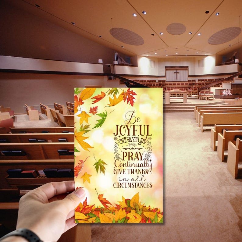 Printable General Praise & Worship Autumn Church Bulletin Cover Bi ...