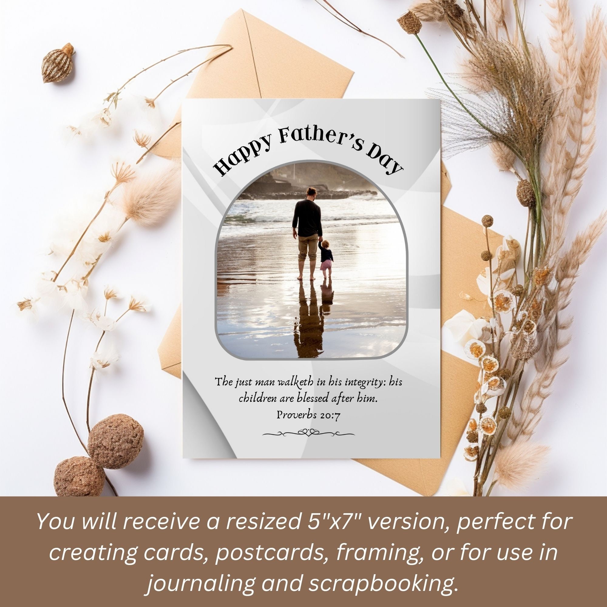 Fathers Day Church Bulletin Program Cover Features Proverbs 20:7 His ...