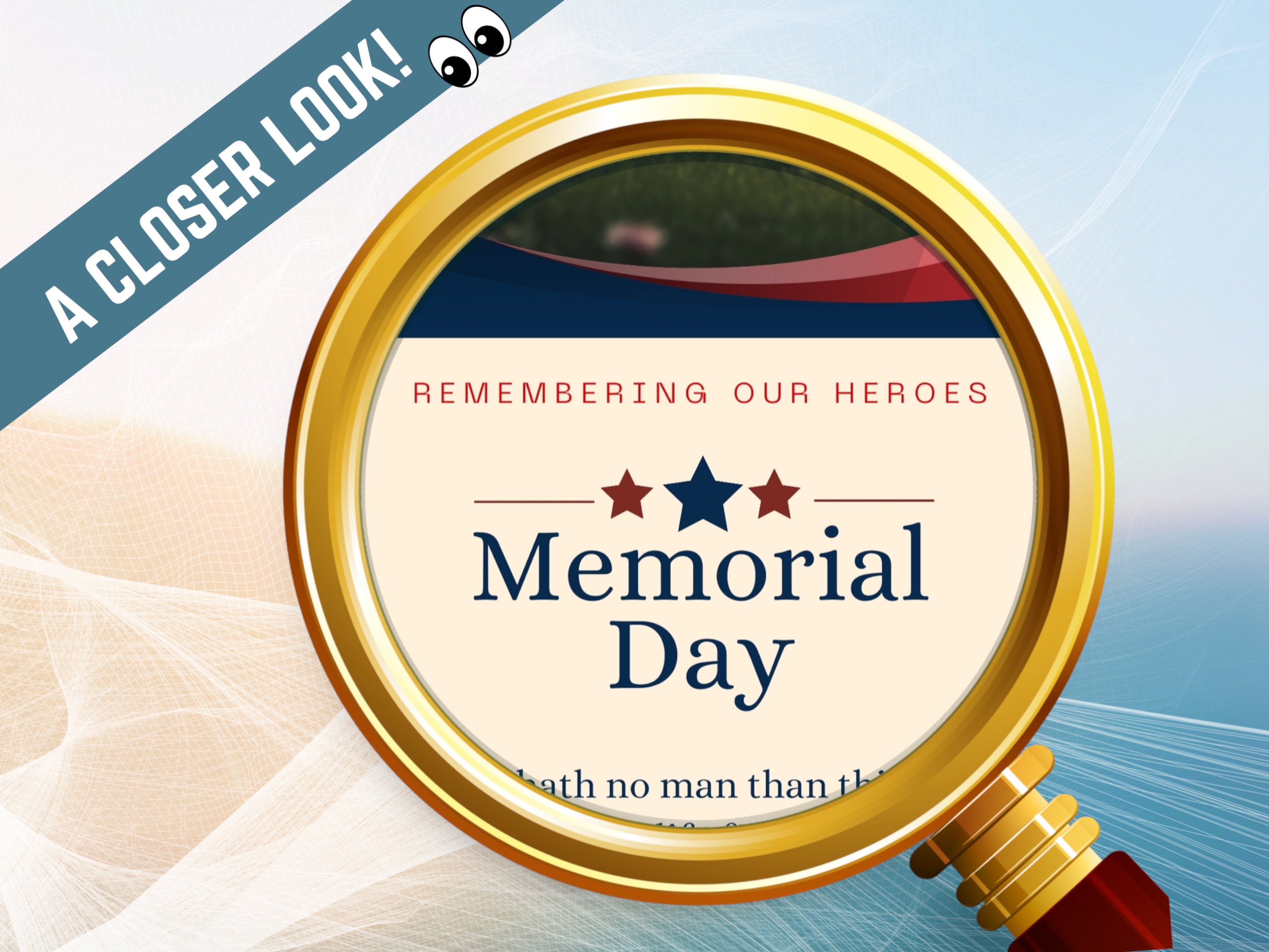 Memorial Day Church Bulletin Cover Worship Service Event Program ...