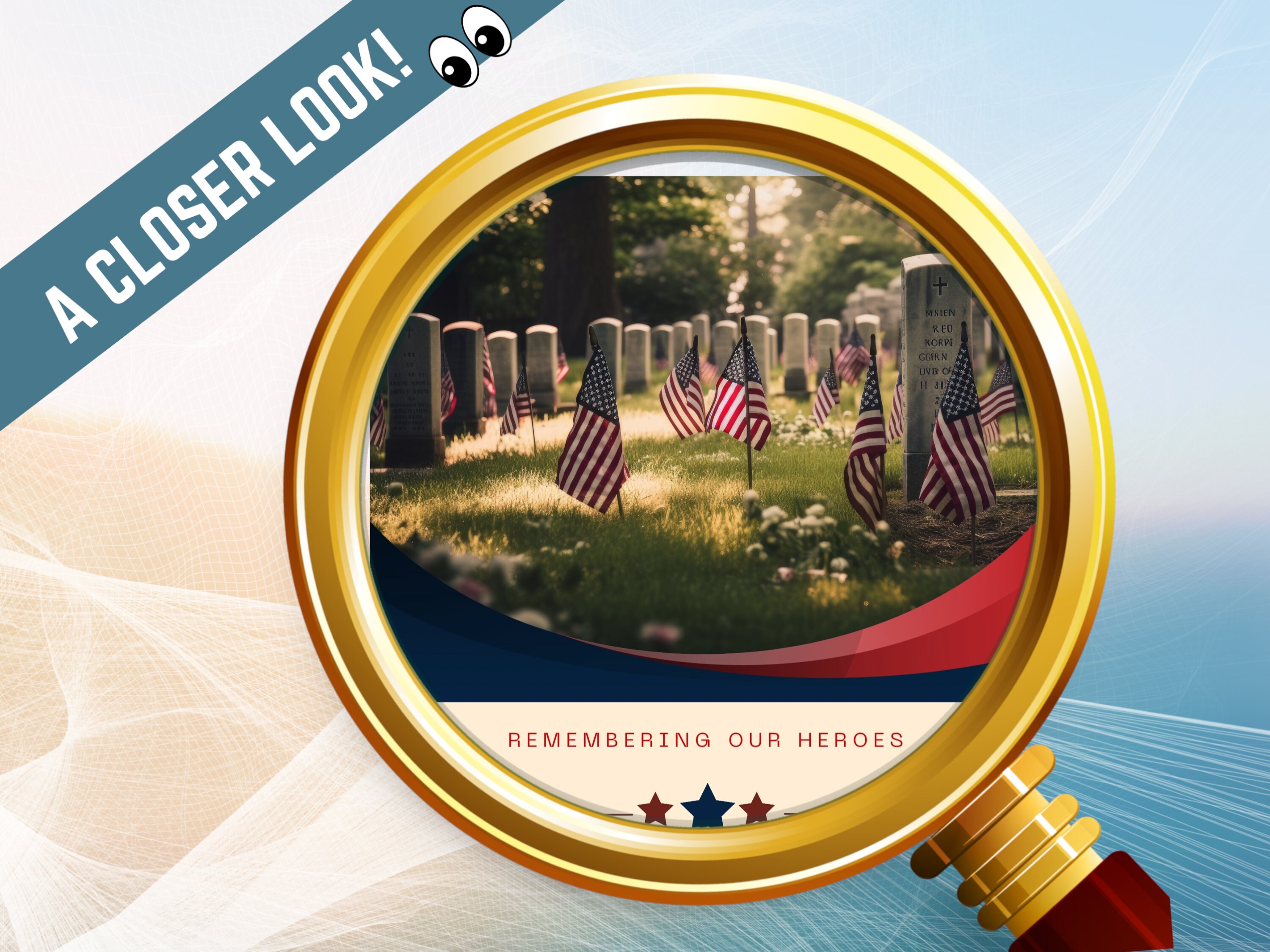 Memorial Day Church Bulletin Cover Worship Service Event Program ...