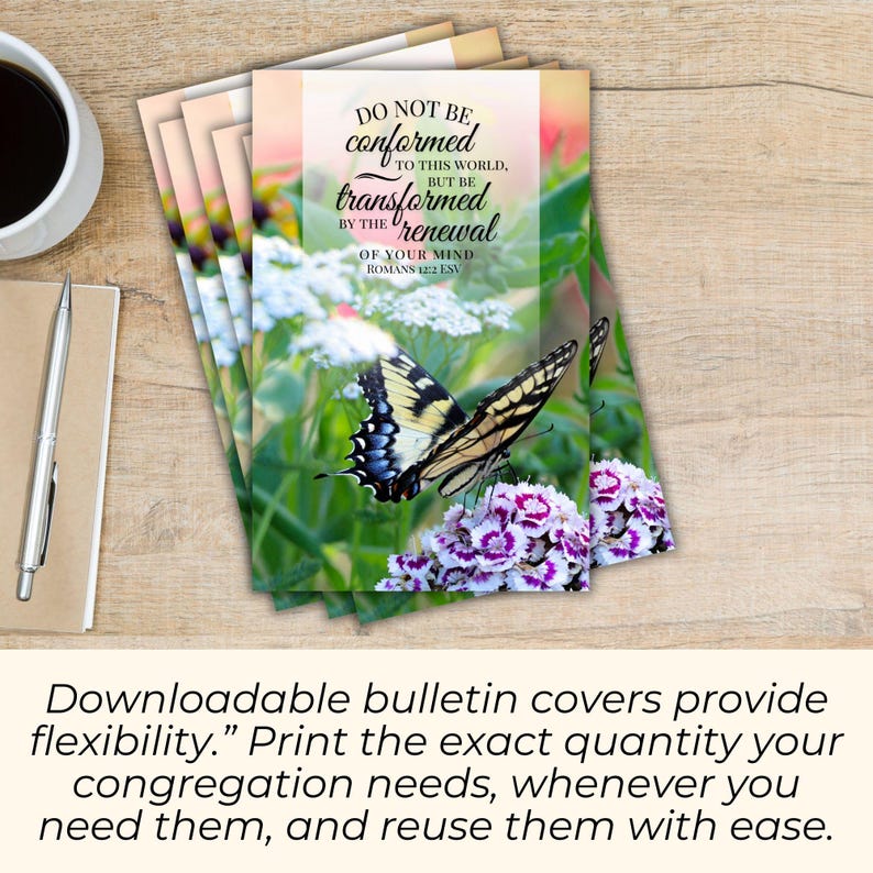 General Church Bulletin Art Cover & Template, Spring or Summer, Theme ...
