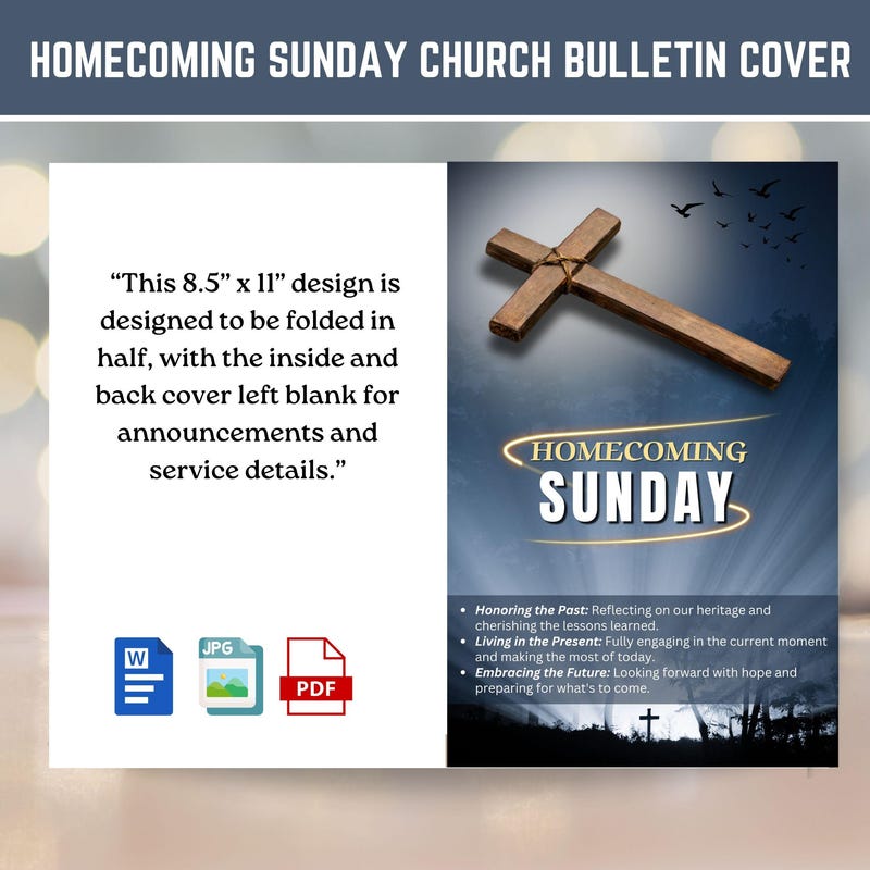 Church Bulletin Covers Homecoming - Etsy