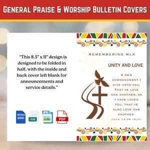 Black History Church Bulletin Covers - Etsy