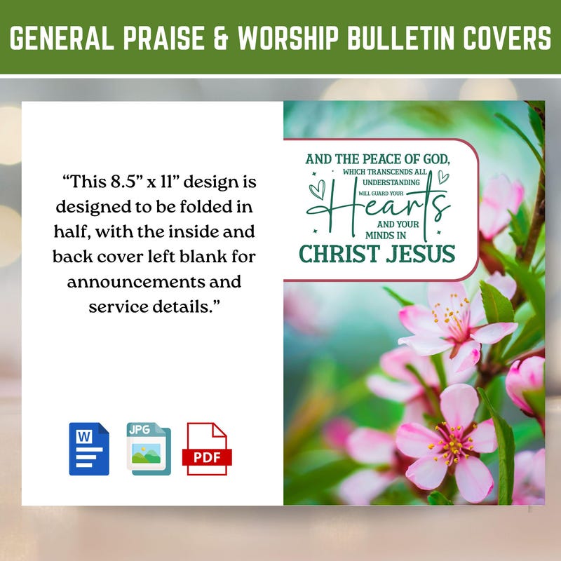 Summer Church Bulletin Cover - Etsy