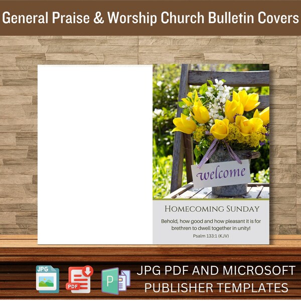 Church Homecoming Bulletin - Etsy