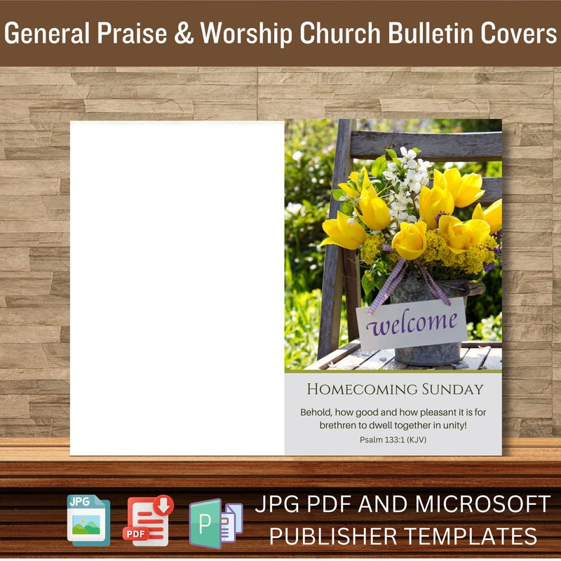 Church Homecoming Bulletin - Etsy