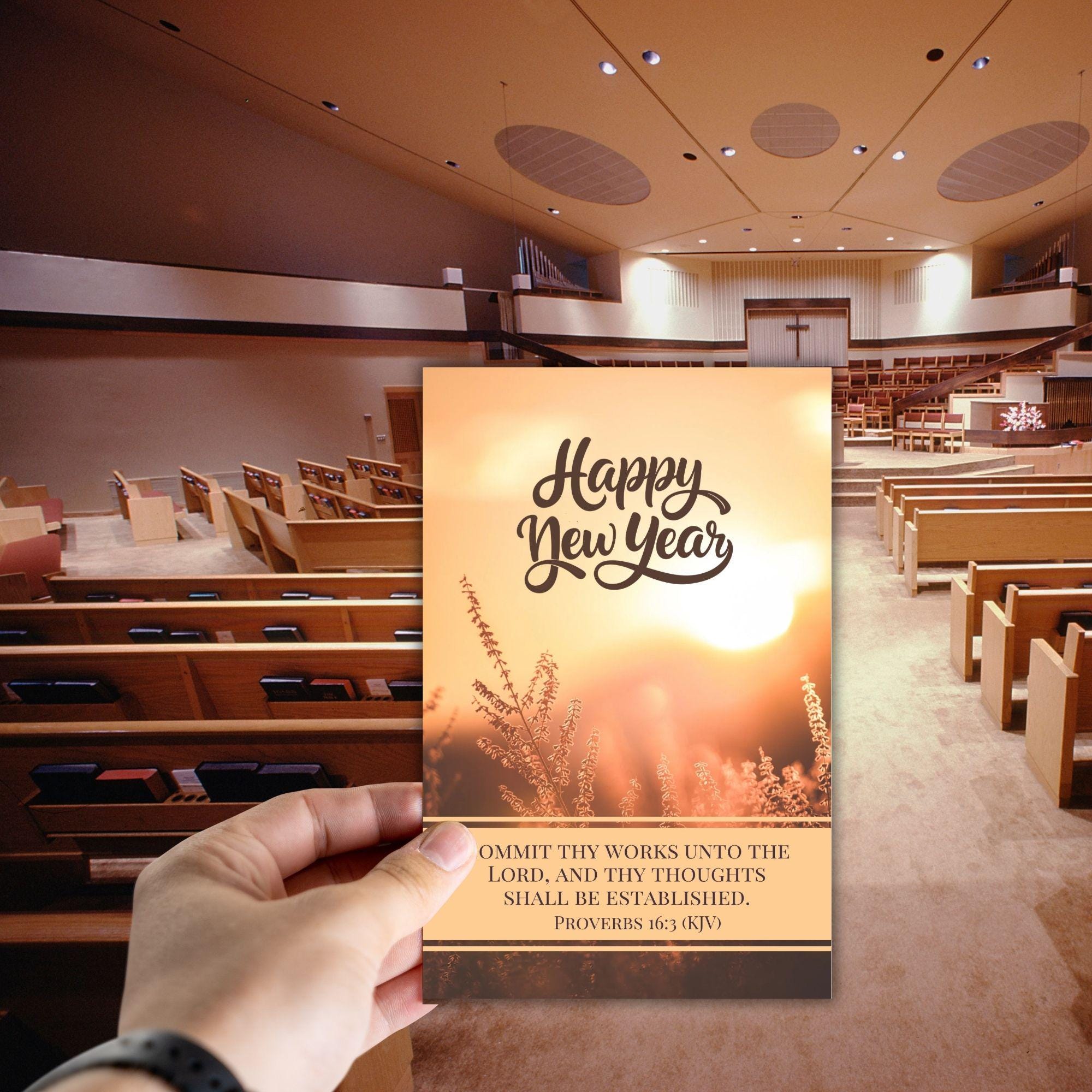 Printable General Worship Church Bulletin Cover & Template, Theme ...