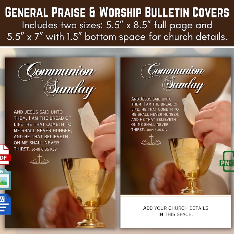 Communion Sunday Bulletin Covers - Etsy