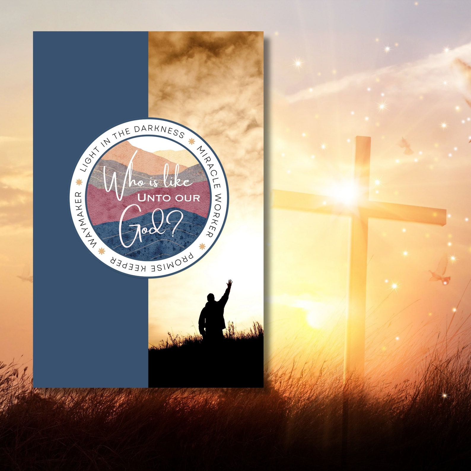 General Worship Church Bulletin Cover Waymaker Promise Keeper Miracle ...