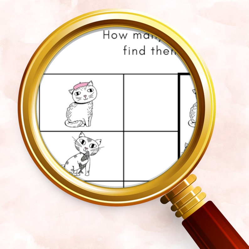 Cat Lover's I Spy Fun Games, I Spy for Kids Printable Fun Puzzles ...