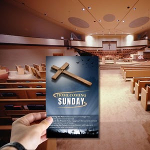 Printable Homecoming Sunday Church Bulletin Cover, Honoring Past ...
