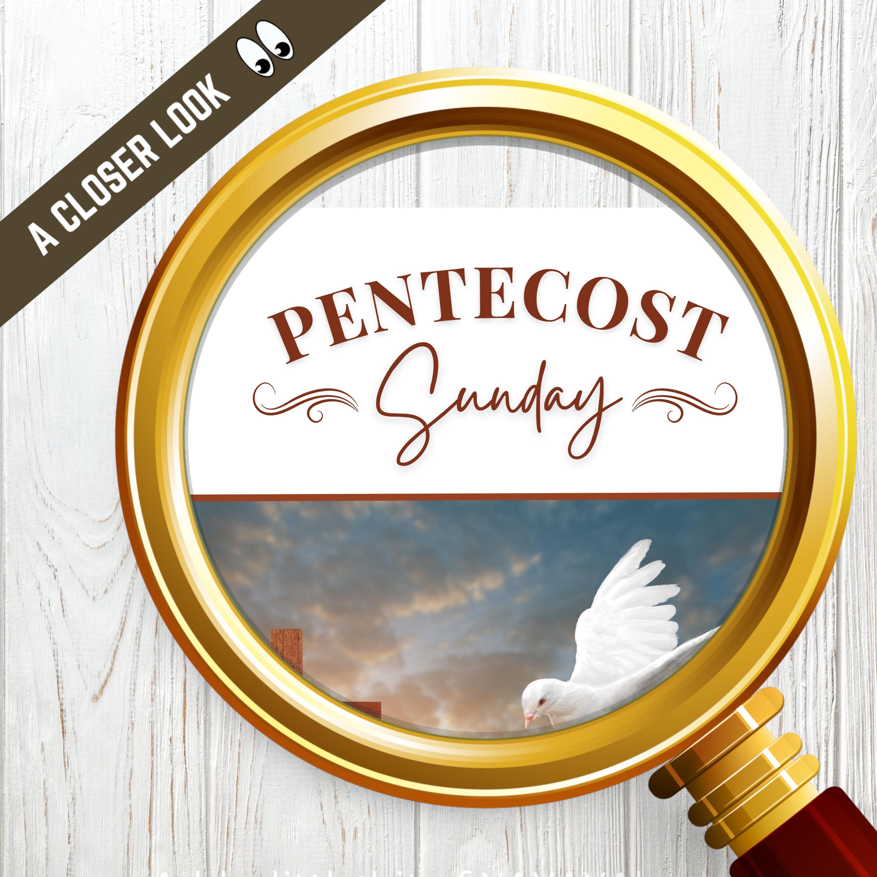 Pentecost Sunday Church Bulletin Art Cover Acts 2:1-2 KJV They Heard a ...