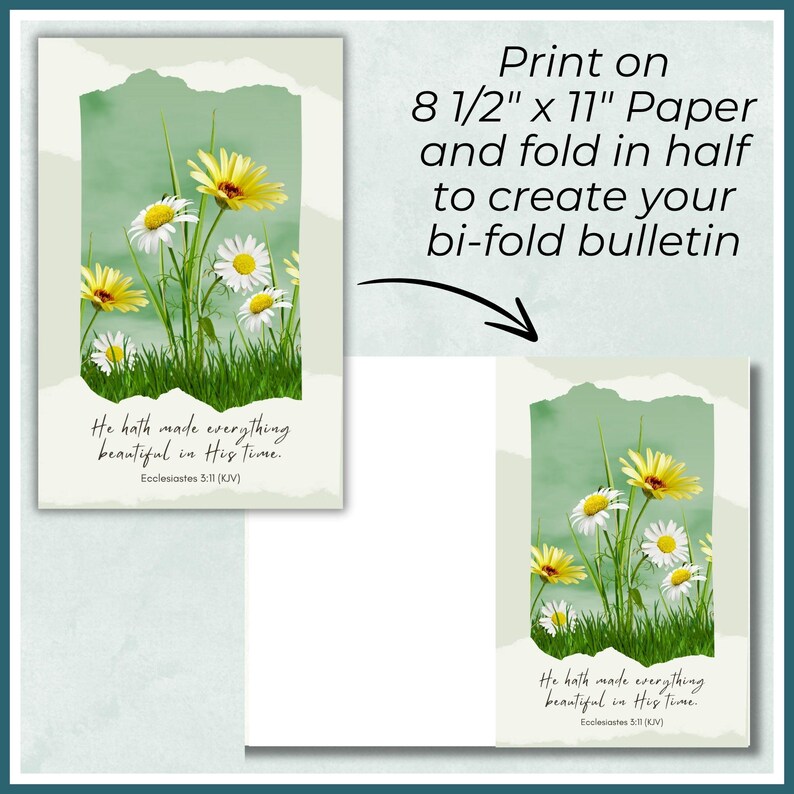 Summer Themed Printable Church Bulletin Cover Art Bundle, Set of 5, 1 ...