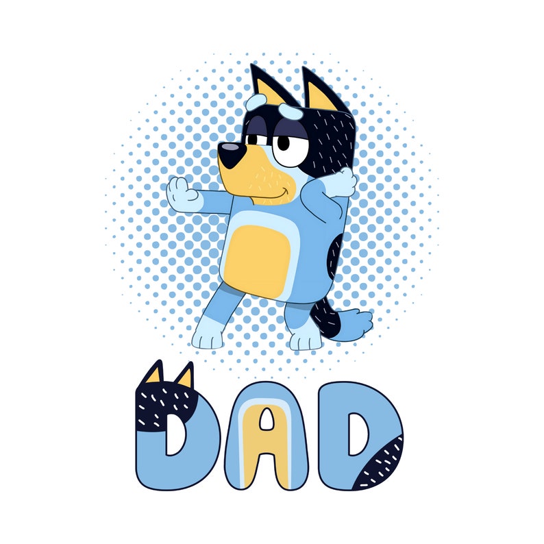 Bluey Dad Png Bluey Father's day Png Bluey Bandit Heeler - Etsy México