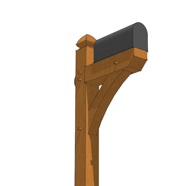 Wood Mailbox Post - Etsy