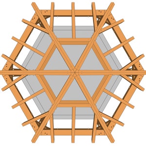 Hexagonal Pergola Plan - Etsy