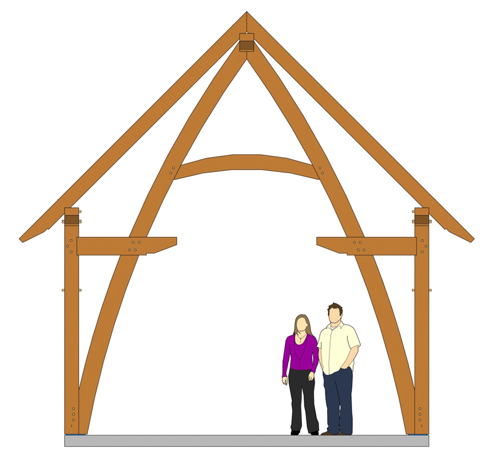 16×24 Cruck Timber Frame - Etsy