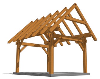 20x24 Timber Frame Plan With Loft - Etsy