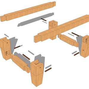 Timber Frame Occasional Table Plan - Etsy