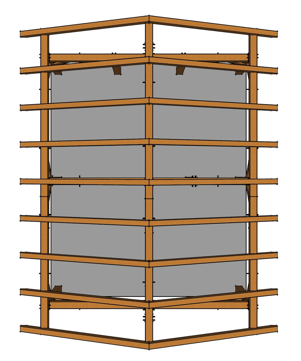 24×24 King Post Plan - Etsy