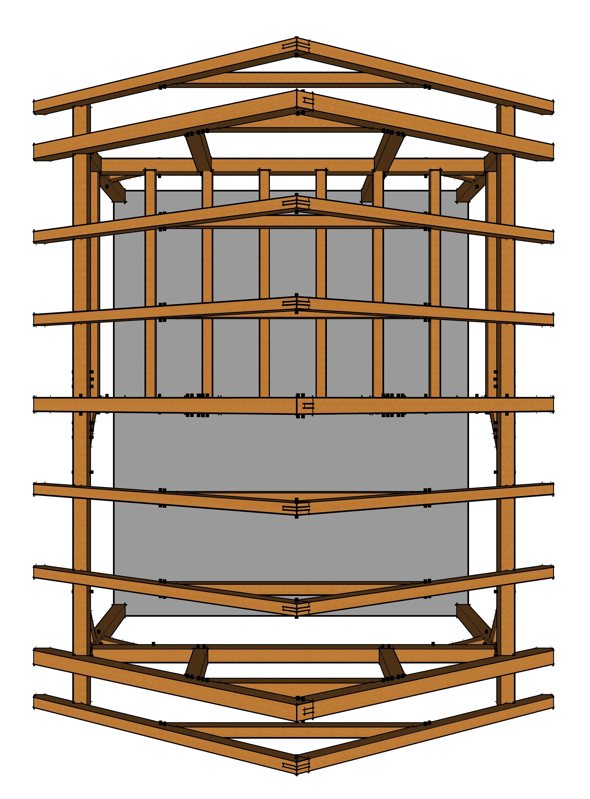 20x24 Timber Frame Plan With Loft - Etsy