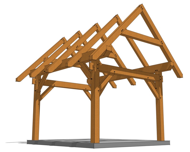 12x14 Timber Frame Plan - Etsy