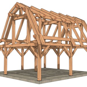 16×24 Gambrel Timber Frame - Etsy