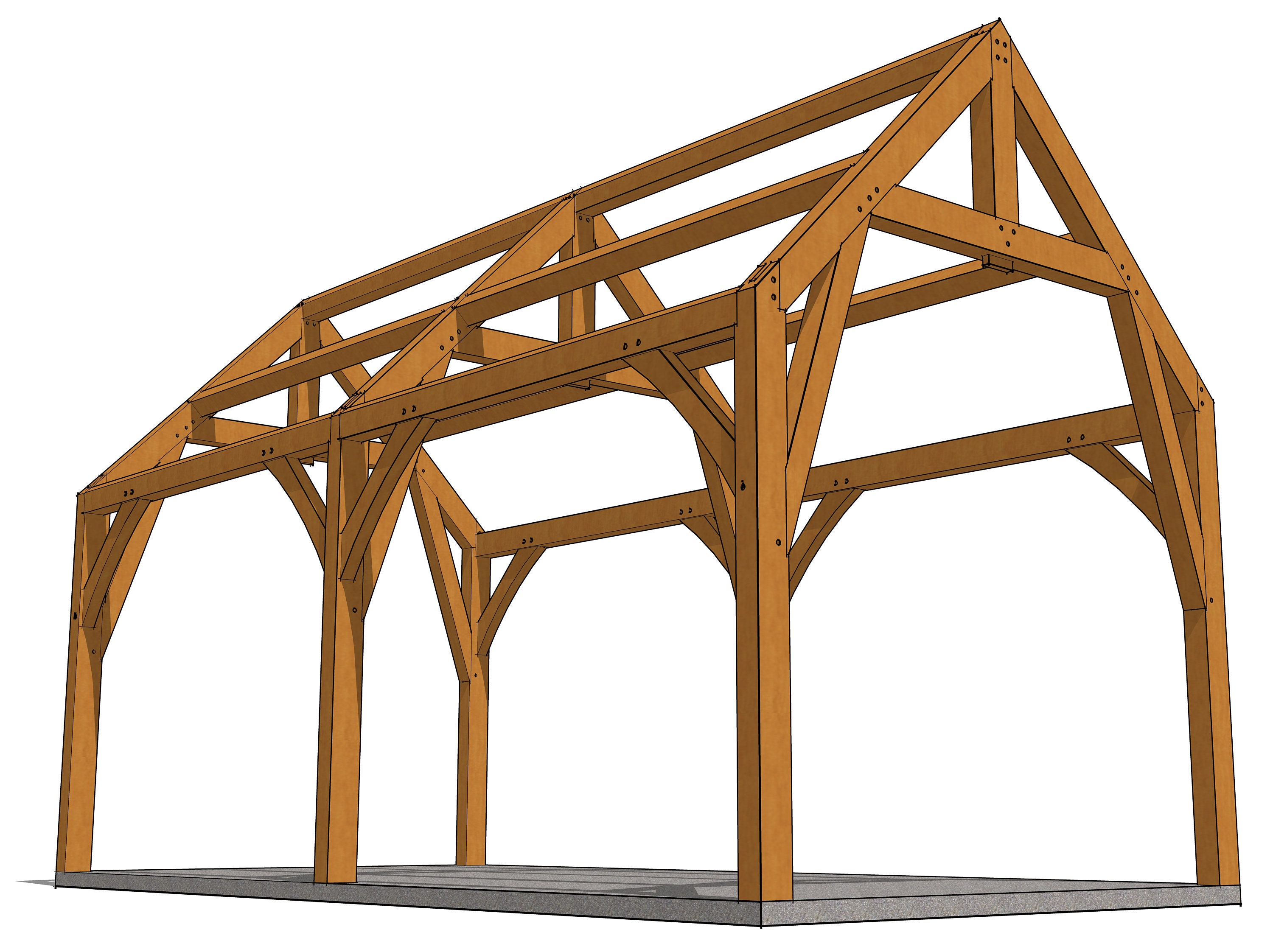 12×24 Gothic Arch Timber Frame - Etsy