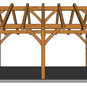 24×24 King Post Plan - Etsy
