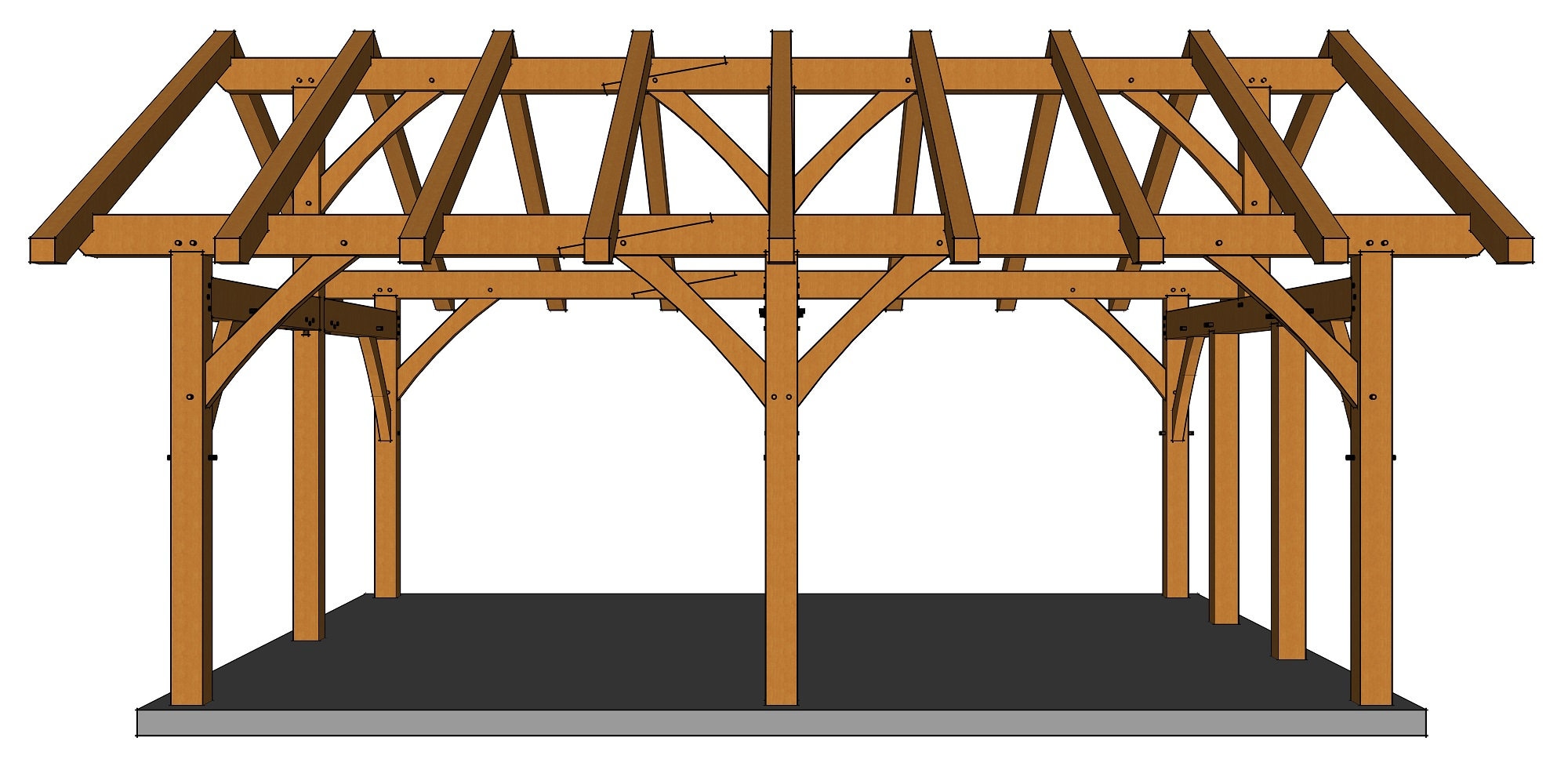 24×24 King Post Plan - Etsy