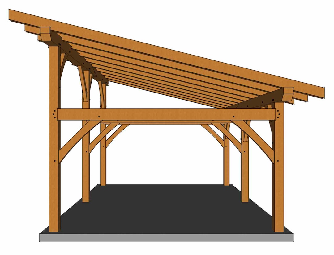 16×24 Shed Roof Plan - Etsy