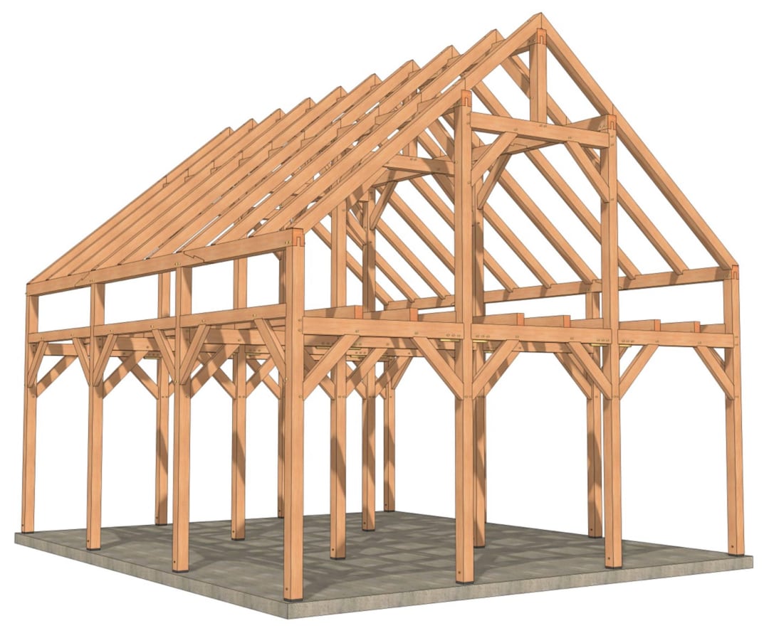 30×36 Heavy Timber Barn Plan - Etsy