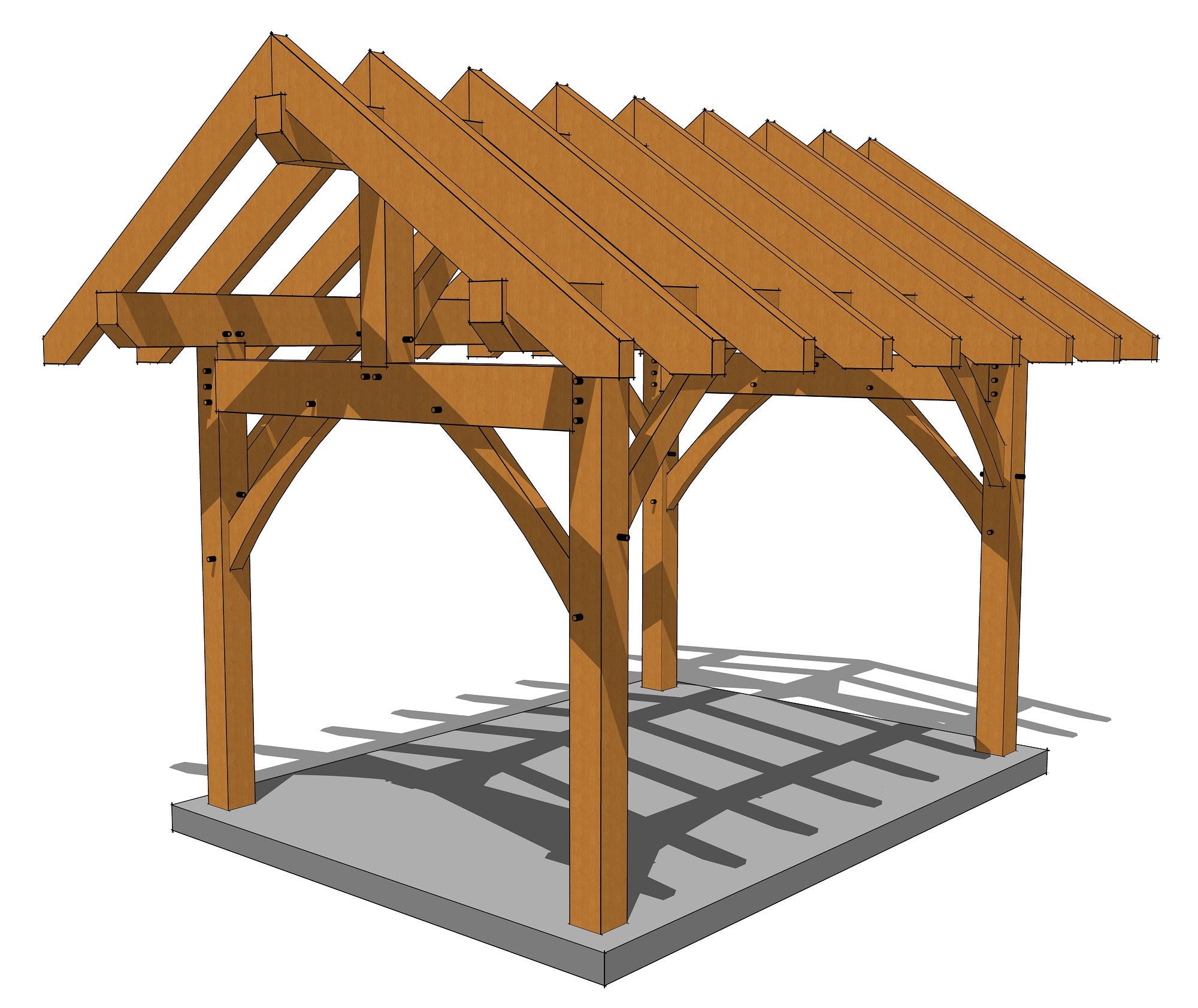10x14 King Post Plan - Etsy