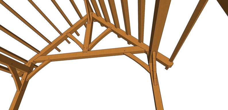 18x24 Timber Foot Timber Frame Pavilion Plan - Etsy